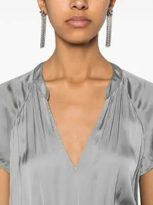 Zadig&Voltaire Randall Satin Midi Dress - Grey