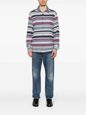 Missoni Chevron-knit Cotton Shirt - Red