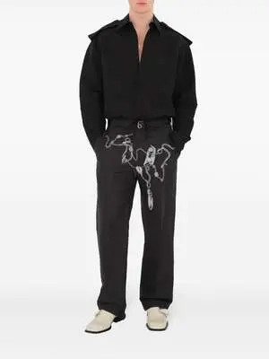 Burberry Knight Hardware Straight-leg Trousers