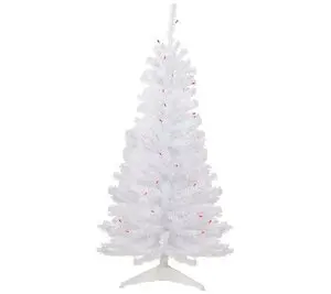 NORTHLIGHT 4' Woodbury White Pine Slim Tree Pi K Lights - One-color
