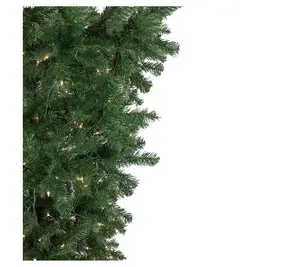 NORTHLIGHT 7' Green Spruce Upside Down Tree C Lear Lights