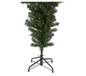 NORTHLIGHT 7' Green Spruce Upside Down Tree C Lear Lights