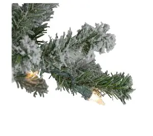NORTHLIGHT Set Of 3 Flocked Alpine Trees 5' C Ear Lights