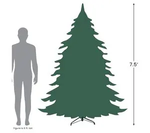 NORTHLIGHT 7.5' Full Winema Pine Flocked Tree Clear Lights