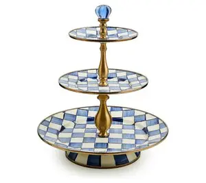 MACKENZIE-CHILDS Royal Check Three Tier Sweet S Tand - One-color