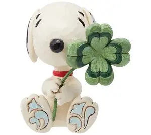 JIM SHORE Peanuts Snoopy With Clover Mini Fi Gurine - One-color