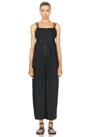 BODE Linen Gardner Jumpsuit - Black