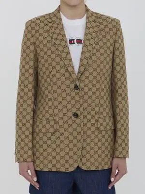 Gucci Gg Canvas Jacket - Beige