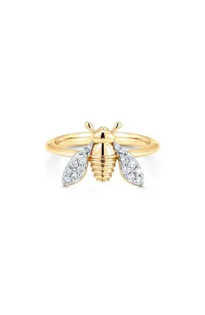 Sara Weinstock Queen Bee Diamond Pinky Ring - Yellow