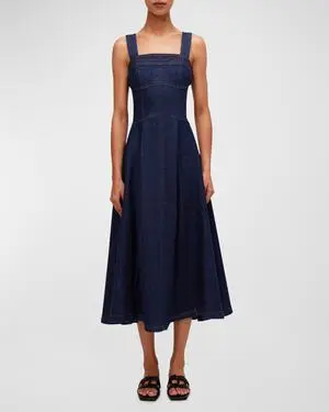 simkhai cici denim dress Pinafore Midi In Imperial - 60% Off Cici bustier Give You Everything Black RESORT26 RTW Color:TealBlue