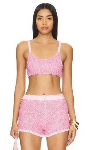 ASTA RESORT X Grace Sequin Bralette In Pink