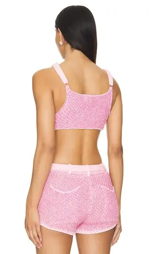 ASTA RESORT X Grace Sequin Bralette In Pink