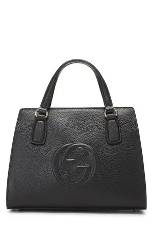 Gucci Soho Grained Leather Handbag - Black