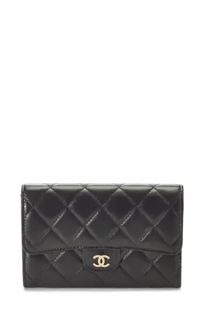 Chanel Lambskin Classic Flap Wallet - Black