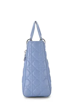 Dior Cannage Quilted Lambskin Lady - Blue
