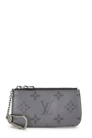 LOUIS VUITTON Monogram Eclipse Reverse Canvas Pochette Clefs - Black