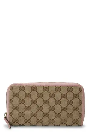 Gucci Original Gg Canvas Zip Around Wallet - Pink