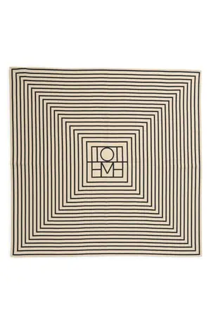 TOTEME Signature Logo Square Silk Scarf - Monogram Print