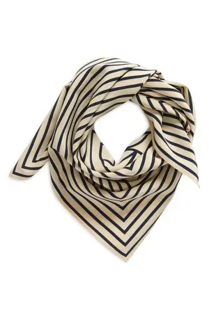 TOTEME Signature Logo Square Silk Scarf - Monogram Print