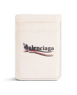 Balenciaga Cash Magnet Card Holder - Light Beige