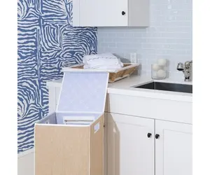NORI Laundry Hamper With Attached Lid And Optional Wheels