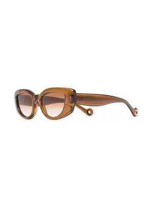 LANVIN Engraved-logo Tinted Sunglasses