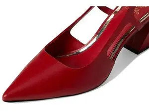 Vince Camuto Sindree Block Heel Pumps With Cutout Details And Adjustable Ankle Strap