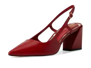 Vince Camuto Sindree Block Heel Pumps With Cutout Details And Adjustable Ankle Strap