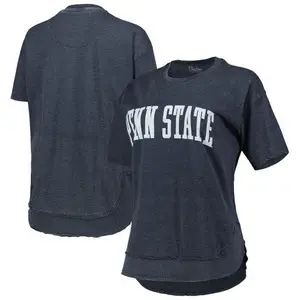 PRESSBOX Heathered Navy Penn State Nittany Lions Arch Poncho T-shirt - Heather Navy
