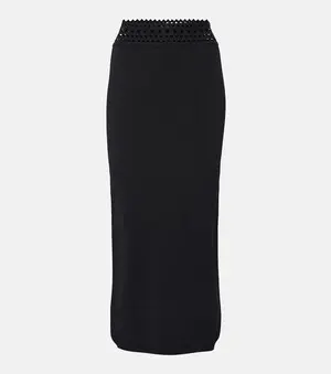 Alaïa Viennen Jersey Midi Skirt