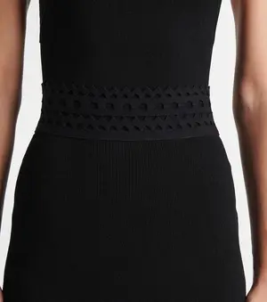 Alaïa Viennen Jersey Midi Skirt