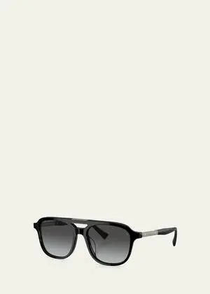 Brunello Cucinelli Acetate Aviator Sunglasses