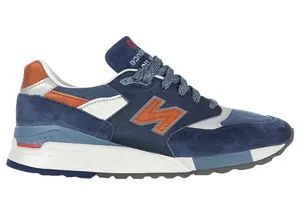 NEW BALANCE 998 Distinct Retro Ski Sneakers - Navy/blue Aster/carmel