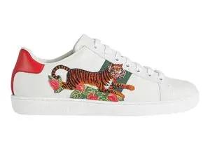 Gucci Ace Tiger Sneakers - White/orange/rd