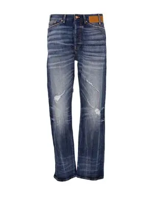 Palm Angels Palm Logo Straight Fit Jeans