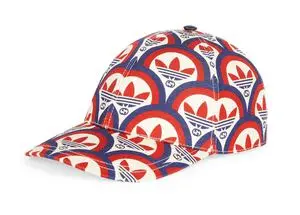 Gucci X Adidas Trefoil Print Baseball Cap - Red/white/blue