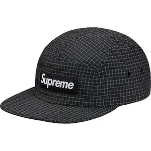 Supreme Reflective Ripstop Camp Cap - Black