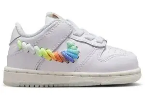 Nike Dunk Low Se Rainbow Lace Swoosh - White