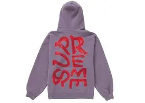 Supreme Paint Hooded Sweatshirt - Dusty Purple