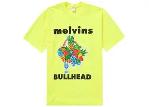 Supreme Melvins Bullhead Tee Shirt - Fluorescent Yellow