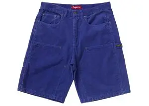 Supreme Washed Corduroy Double Knee Painter Short - Blue