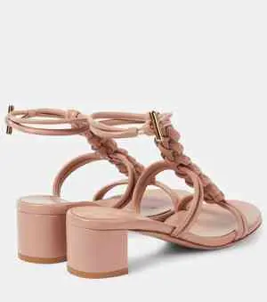 GIANVITO ROSSI Leather Sandals - Beige
