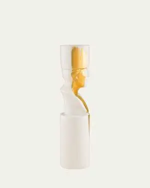 GINORI 1735 The Scholar Candleholder, White/gold Lcdc Collection