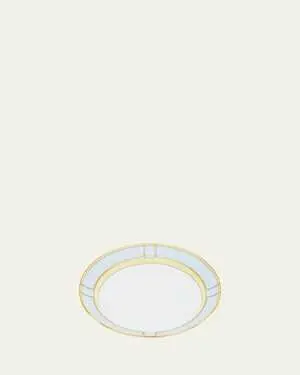 GINORI 1735 Diva Colonna Flat Plate, Celeste - Blue
