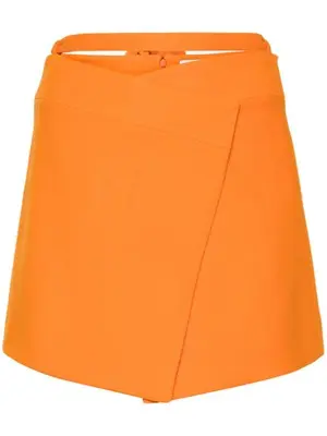 PATOU Wraparound Mini Skirt - Orange