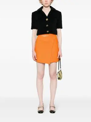 PATOU Wraparound Mini Skirt - Orange