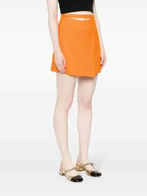 PATOU Wraparound Mini Skirt - Orange