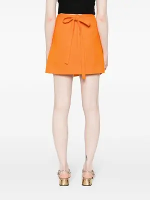 PATOU Wraparound Mini Skirt - Orange