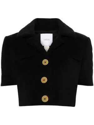 Patou Terry-cloth Cropped Jacket - Black
