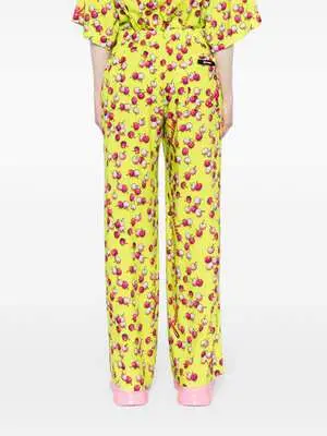 Palm Angels Cherries-patterned Flared Trousers